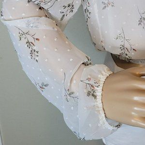 Sweet Rain | Tops | Nwt Womans Sz S Sweet Rain 0 Polyester Sheer Floral ...